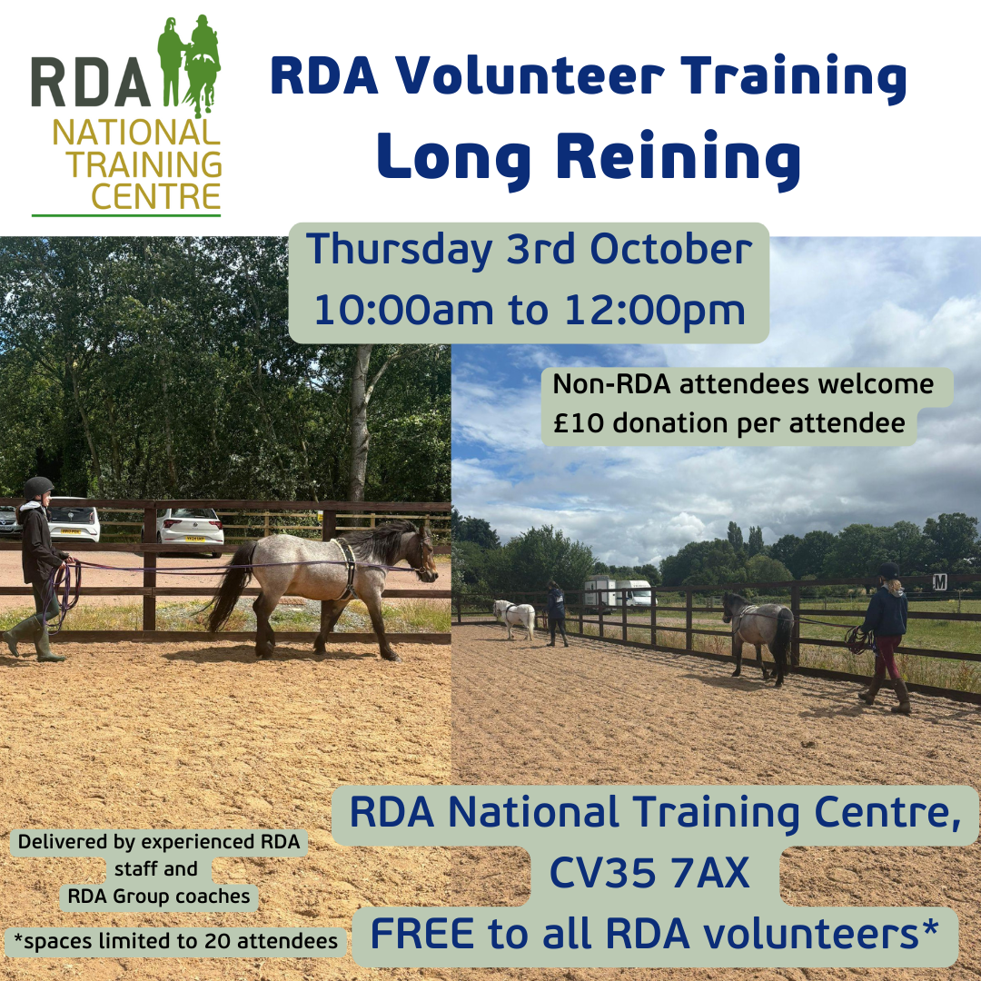 Long Rein Training at RDA's National Training Centre - Riding for the ...