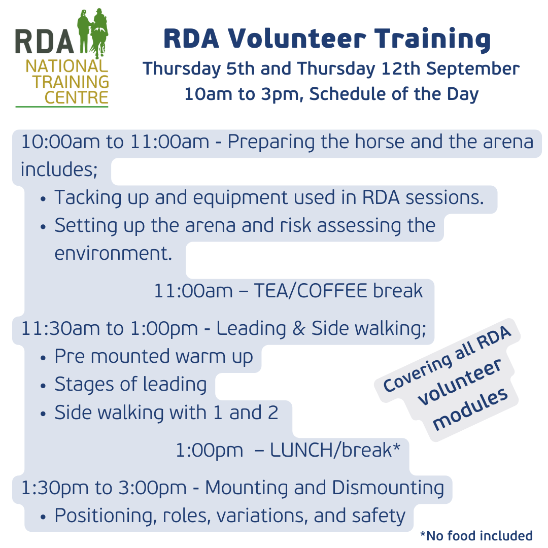 RDA Volunteer Training - all volunteer modules - Riding for the ...